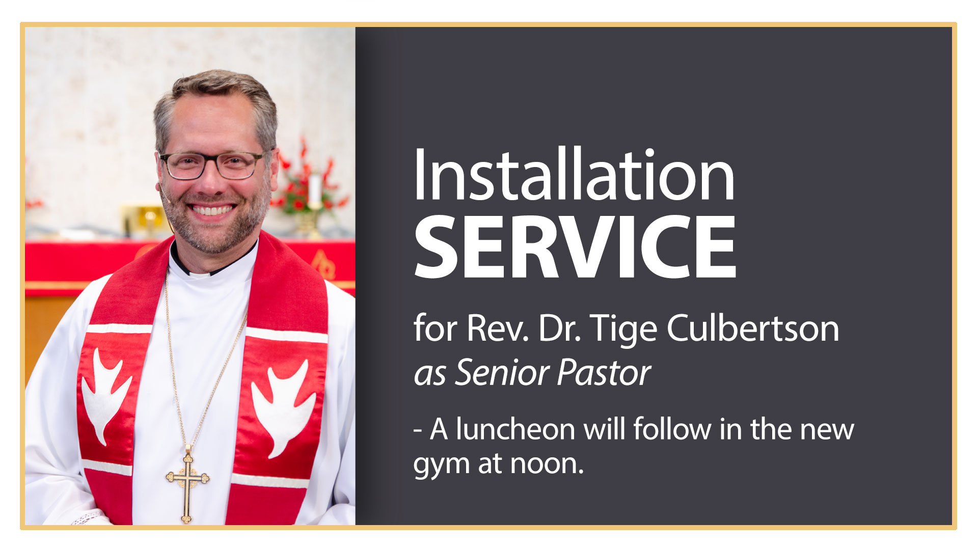 Installation of Rev. Dr. Tige Culbertson | ST. LUKE'S LUTHERAN CHURCH ...